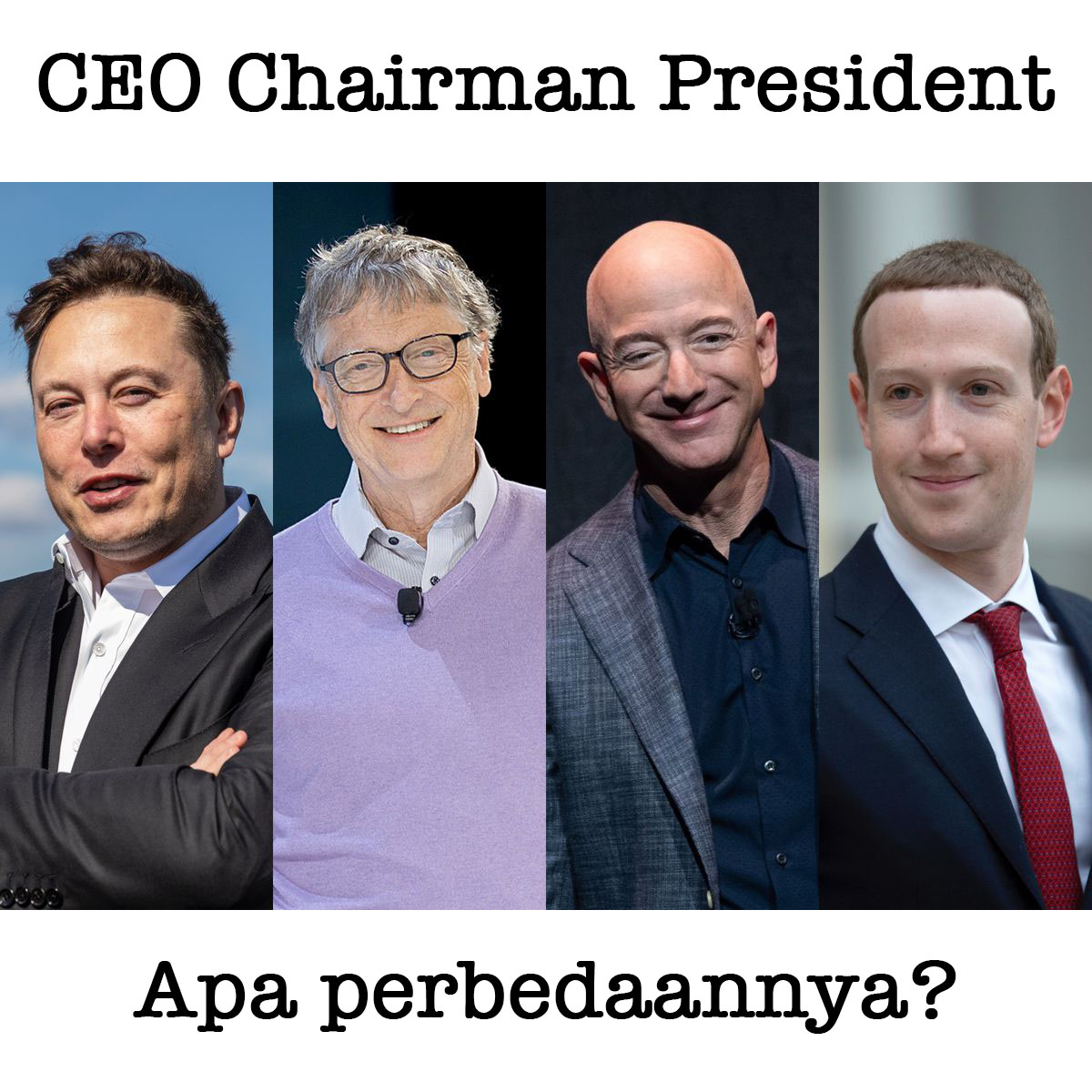 Penting mana CEO (Chief Executive Officer), Chairman, dan Presiden ...